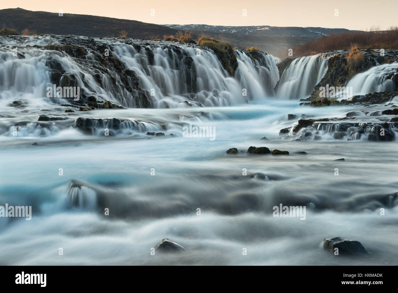 Bruarfoss blue water waterfall hi-res stock photography and images - Alamy