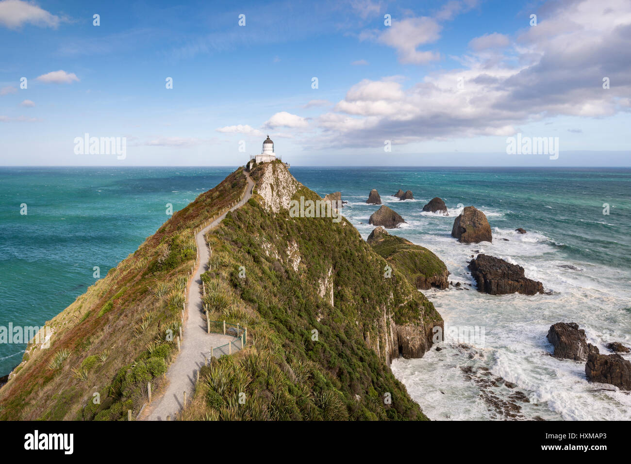 Lighthouse at Nugget Point, Catlins, Otago, Southland, New Zealand ...