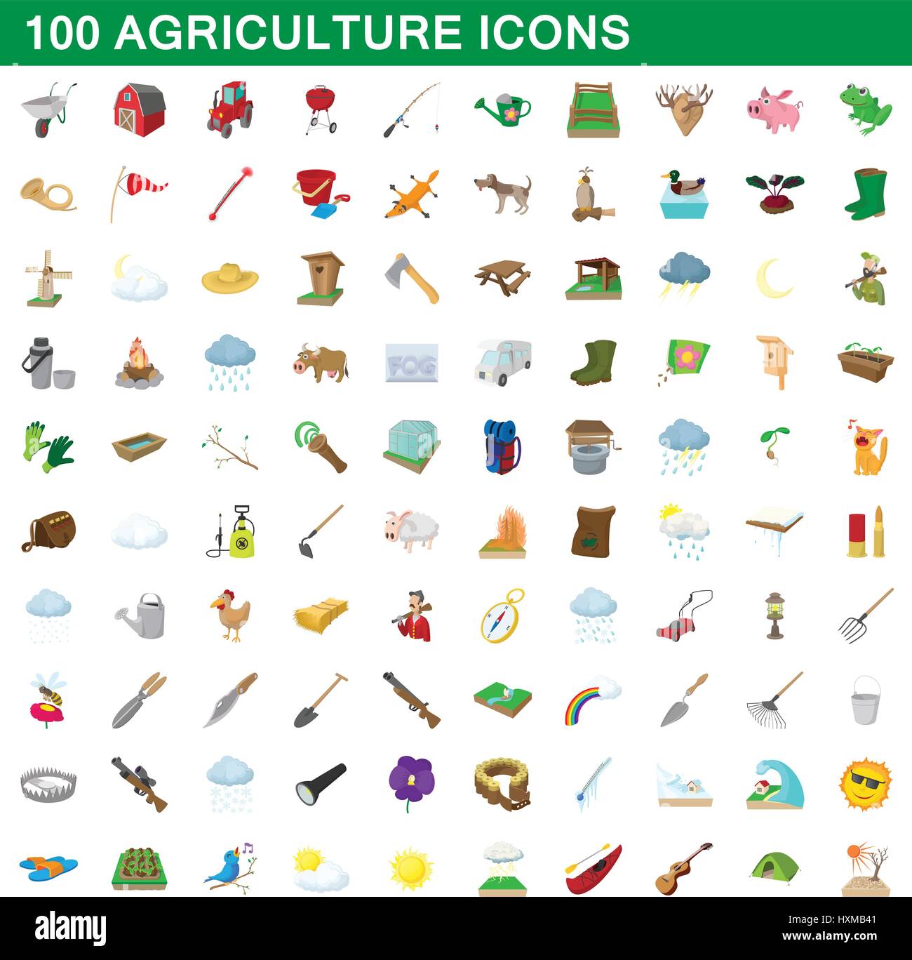 100 farm animal icons hi-res stock photography and images - Alamy
