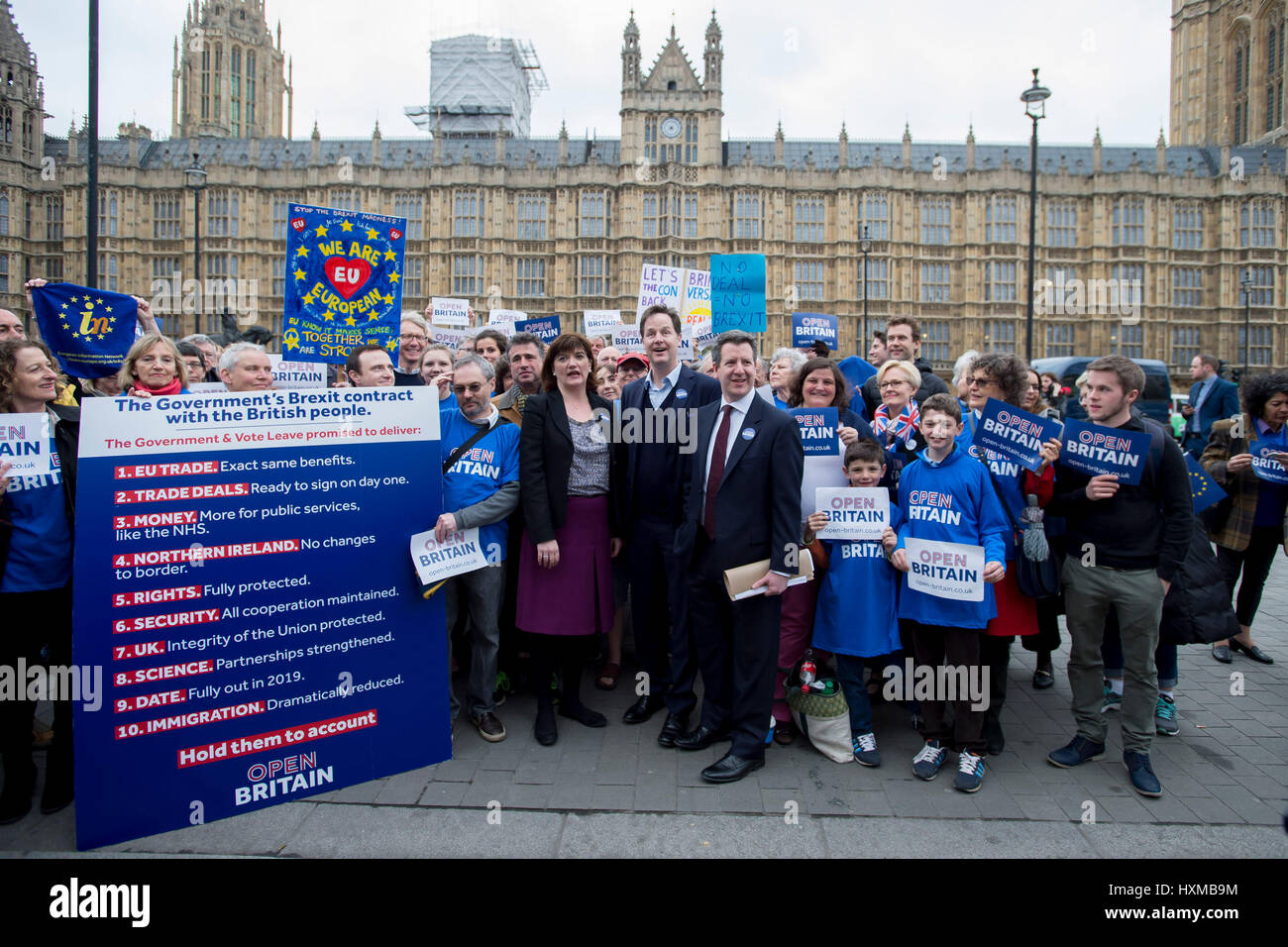 Left To Right Mps Nicky Morgan Nick Clegg And Chris Leslie Join