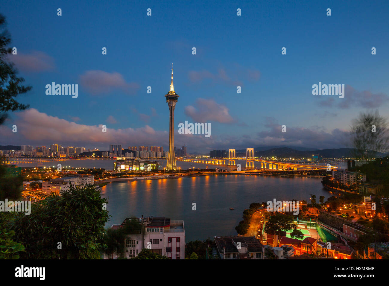 The night view of Macao City Stock Photo - Alamy