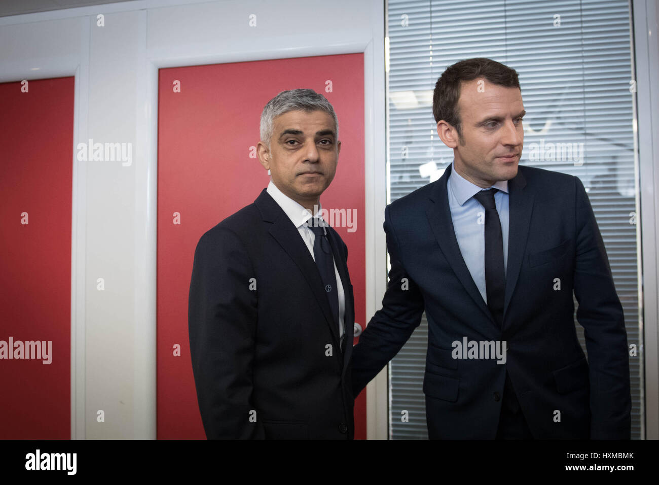 Mayor of London Sadiq Khan meets French Presidential candidate, Emanuel ...