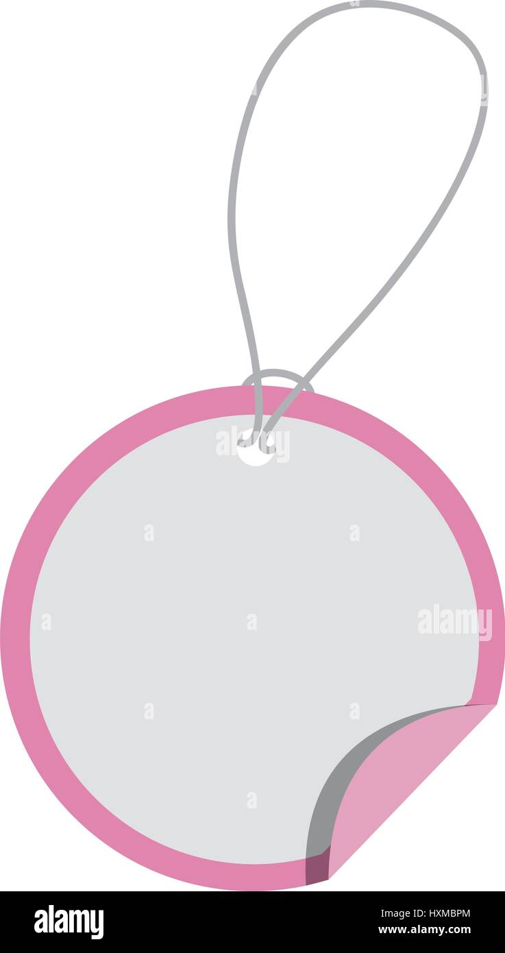 elegant circular pink label over white background Stock Vector Image ...