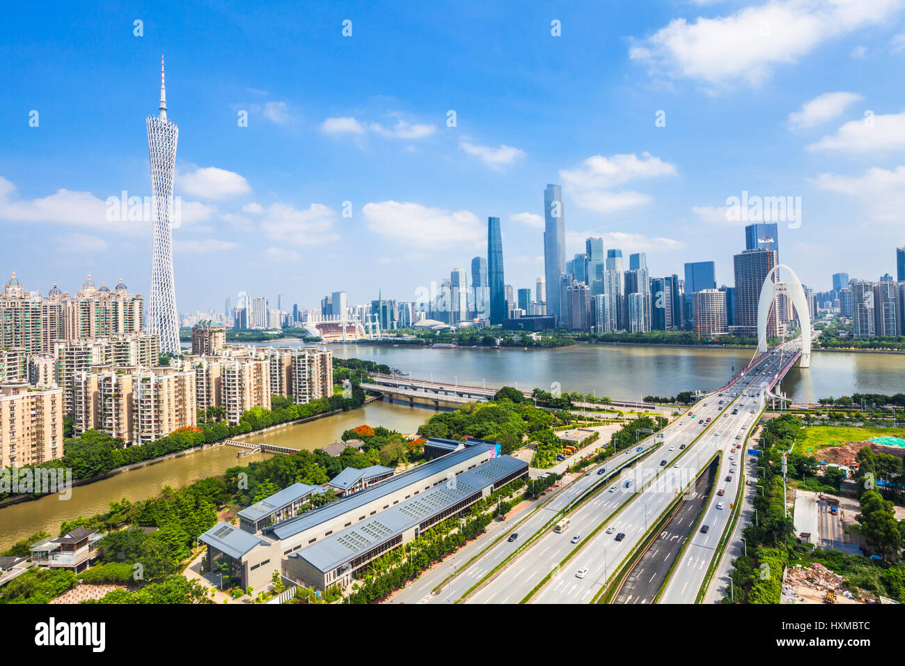 Urban architecture in Guangzhou,Guangdong Province,China Stock Photo ...