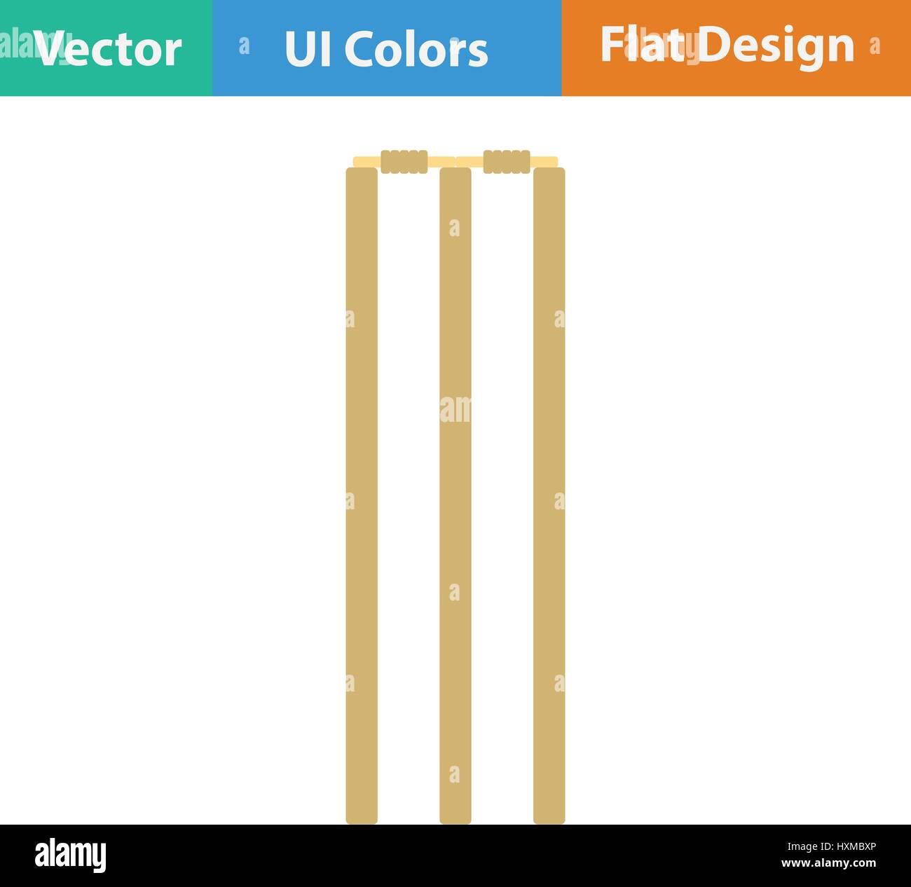 Cricket wicket icon. Flat design. Vector illustration Stock Vector Image & Art - Alamy