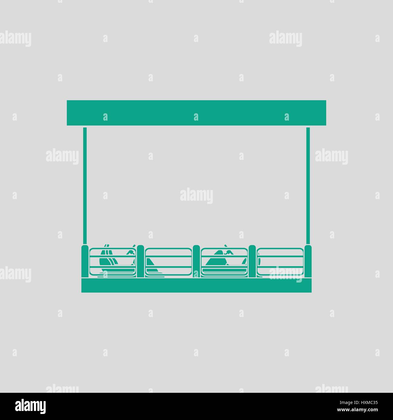 Bumper cars icon. Gray background with green. Vector illustration Stock ...