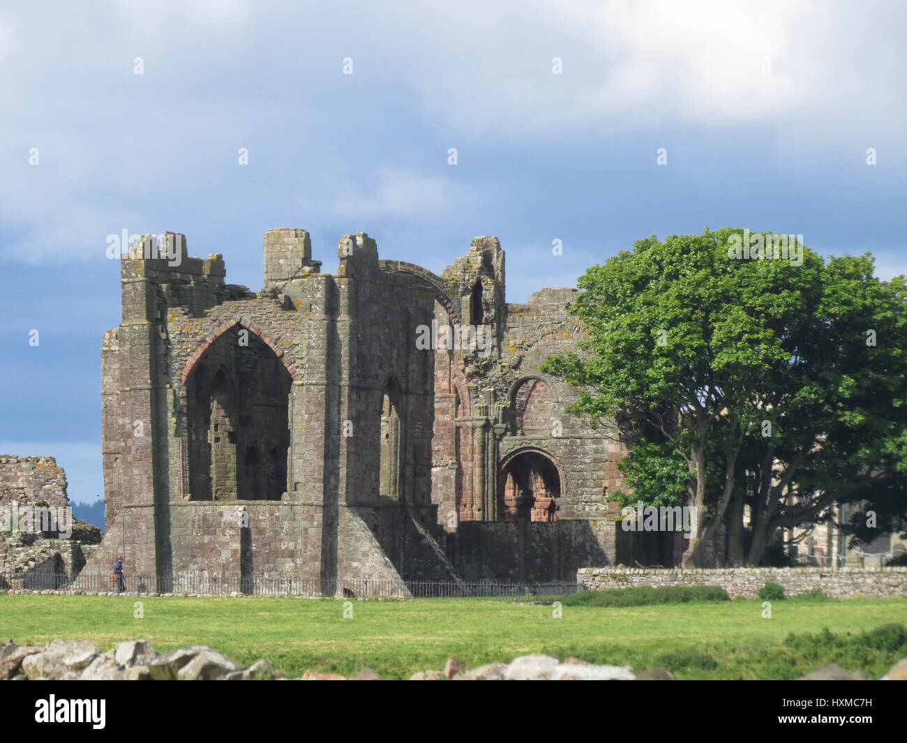 The Priory at The Holy Island of Lindisfarne, Northumberland, UK Stock ...