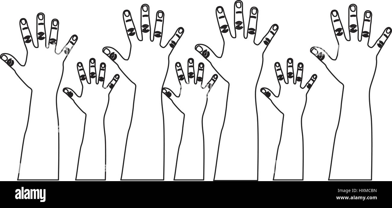 figure hands up icon Stock Vector Image & Art - Alamy