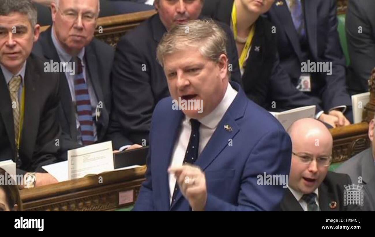 SNP Westminster leader Angus Robertson speaks during Prime Minister's ...