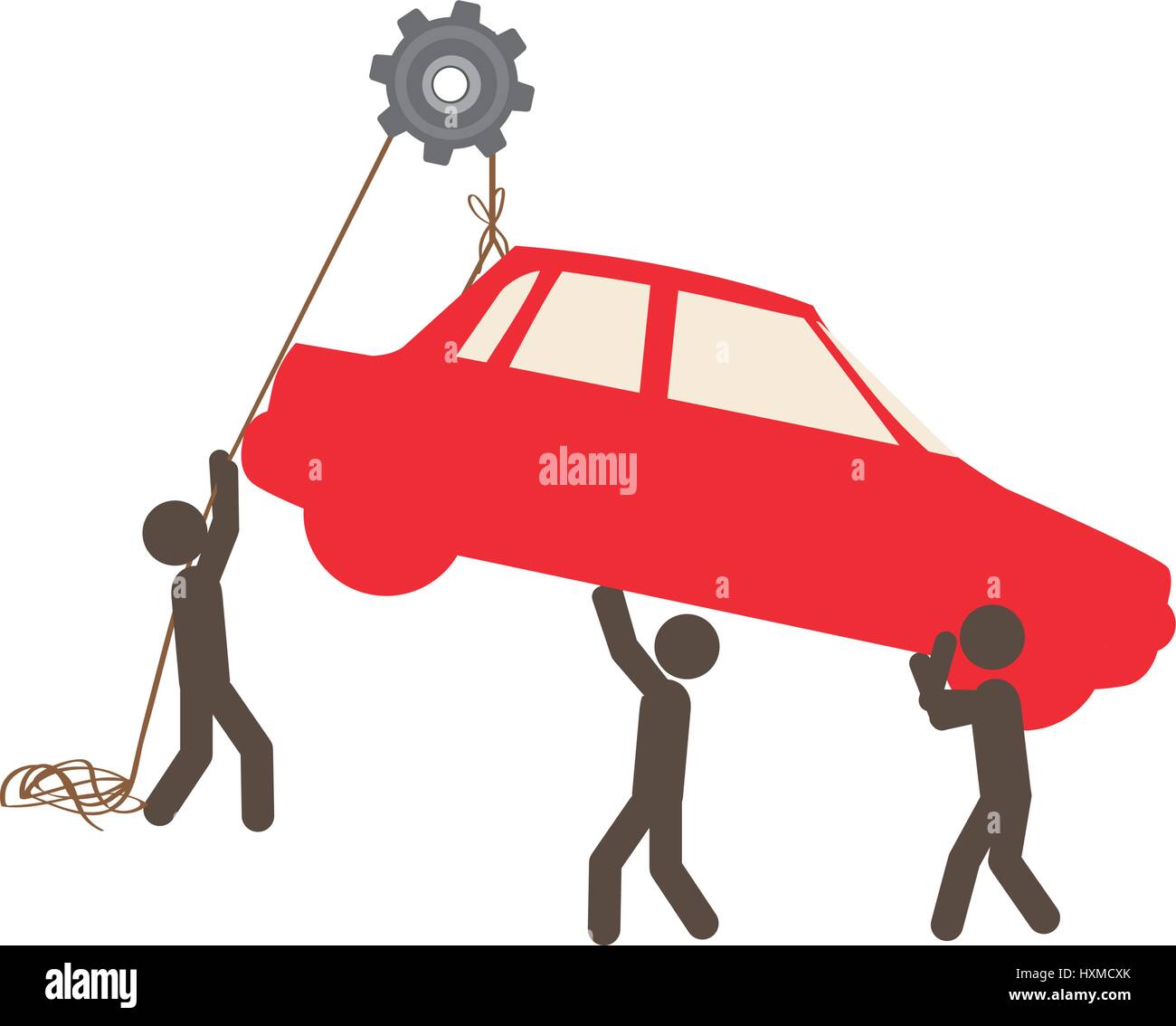 Car hanging Stock Vector Images - Alamy