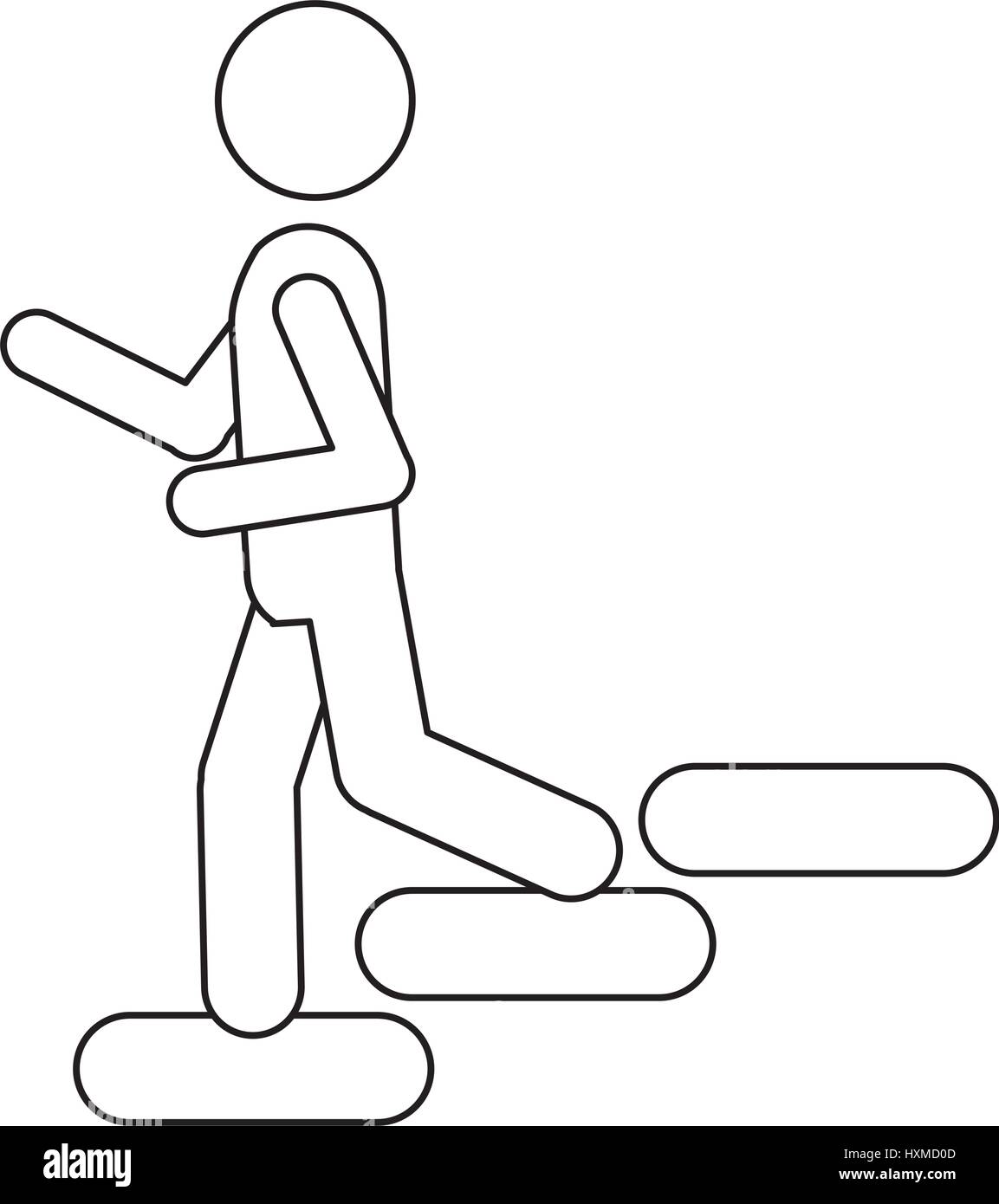 figure person down the stairs icon Stock Vector Image & Art - Alamy