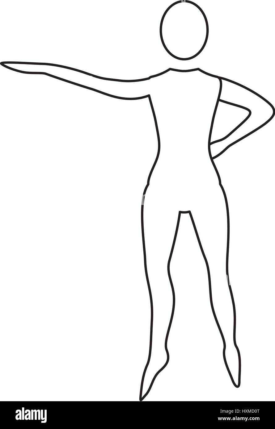 Girl Standing Up Drawing