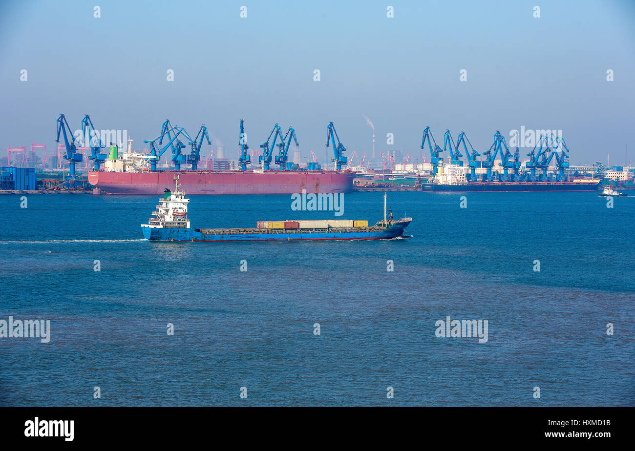 Tianjin port in China Stock Photo - Alamy