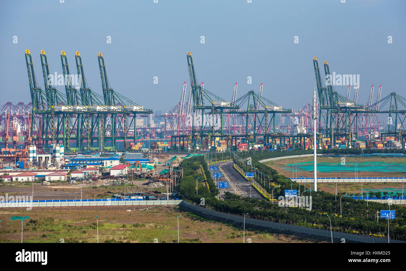 Tianjin port in China Stock Photo - Alamy