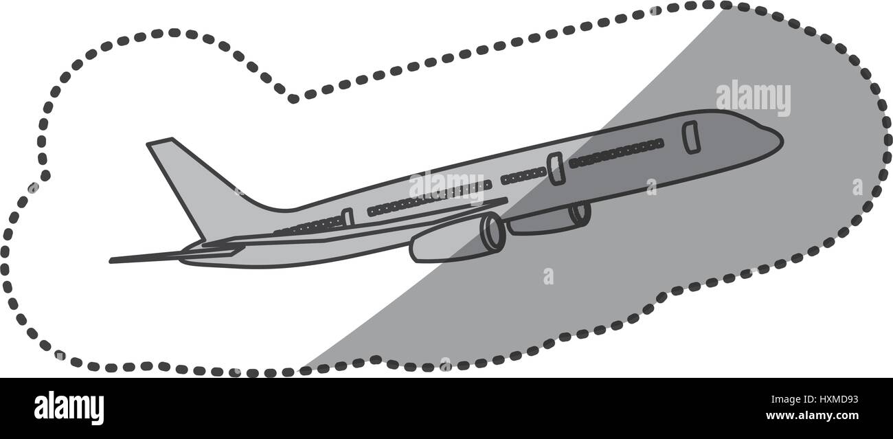 contour fly airplane transportation Stock Vector Image & Art - Alamy