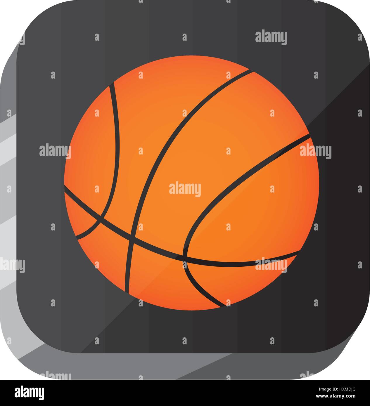 3d button ball of basketball game Stock Vector Image & Art - Alamy