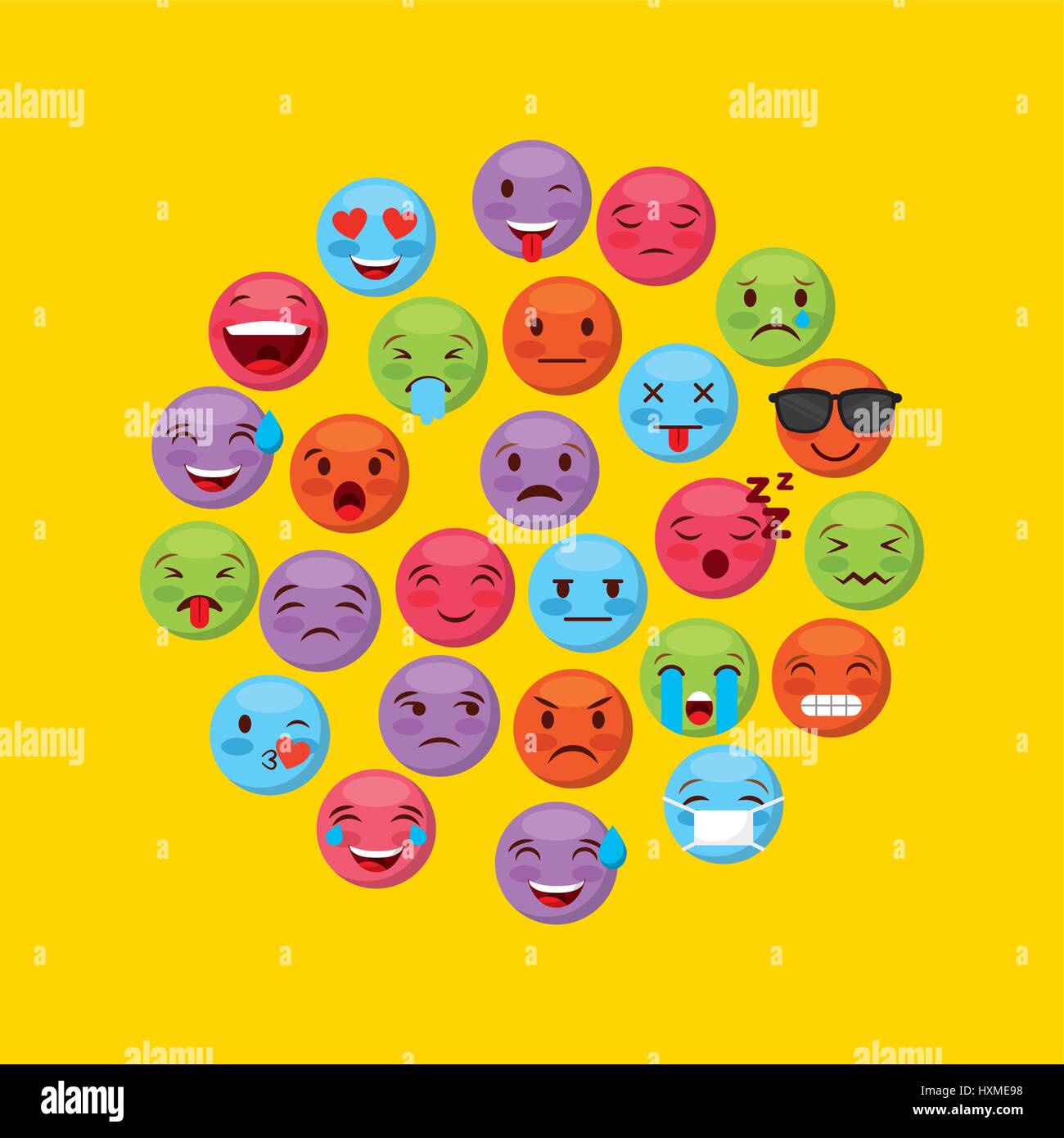 emoticons faces design Stock Vector Image & Art - Alamy