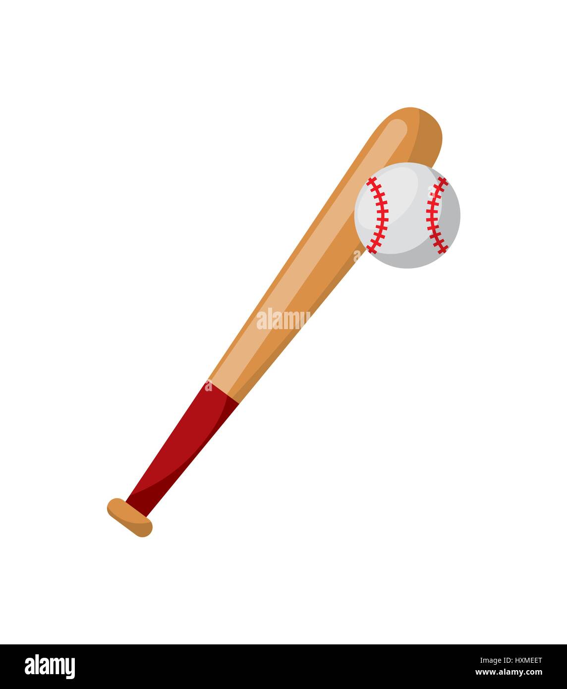 baseball bat and ball Stock Vector Image & Art - Alamy