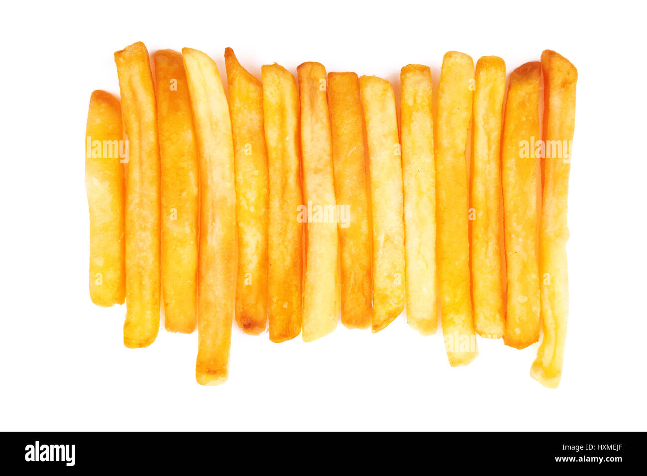 French fries on white background Stock Photo - Alamy