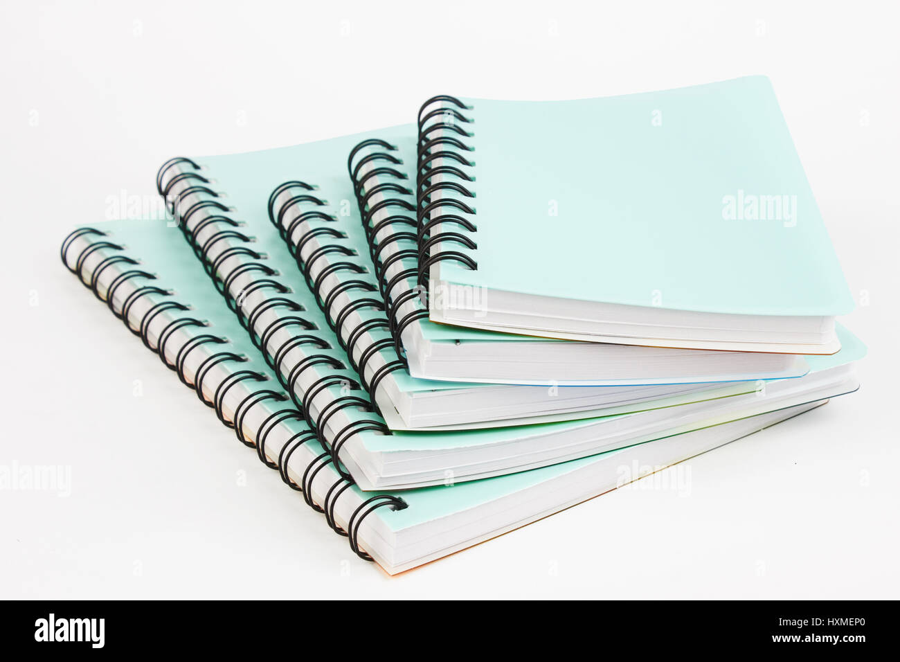 stack of ring binder book or notebook on white background Stock Photo ...