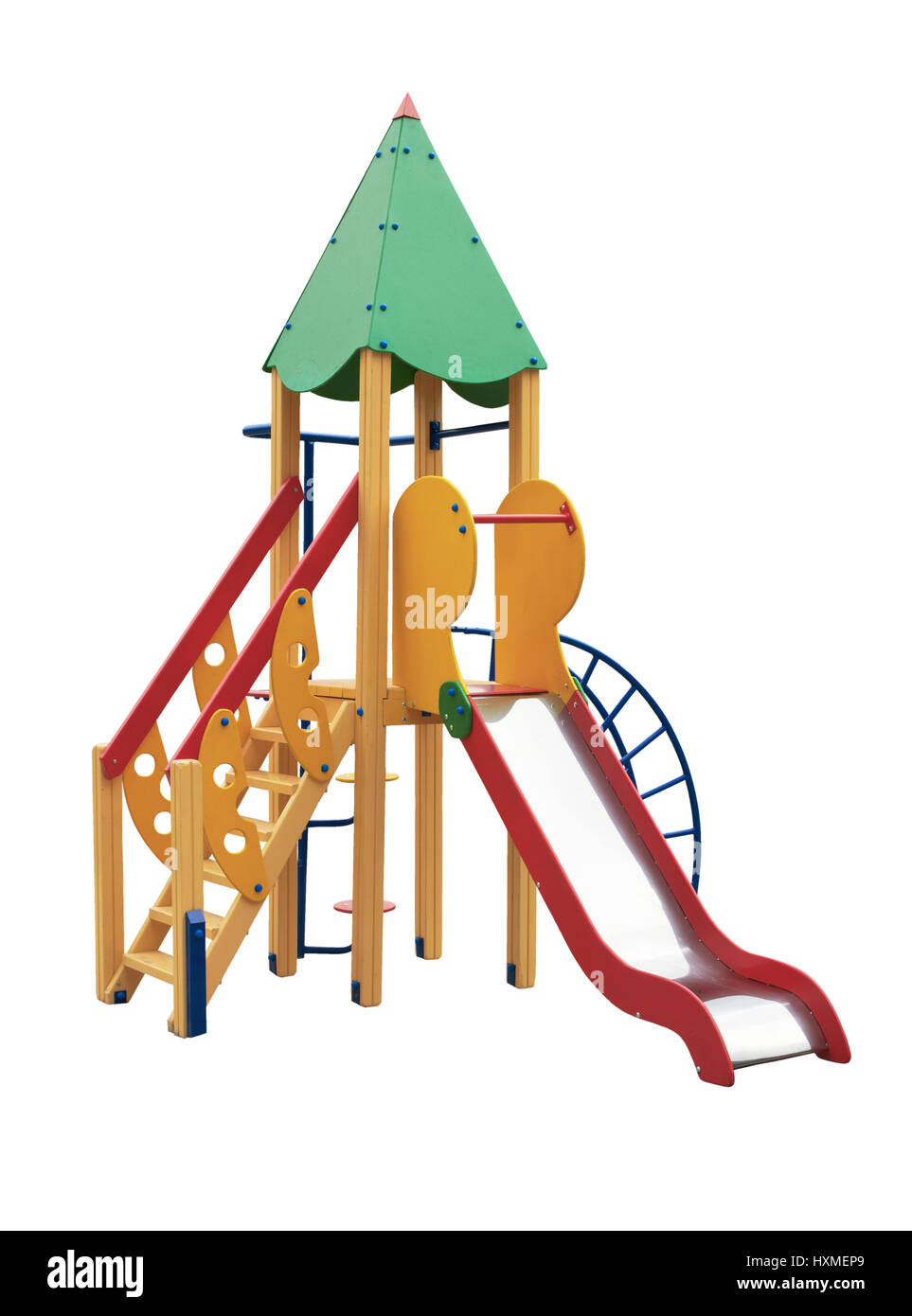 Colorful playground for children. Isolated on white Stock Photo - Alamy