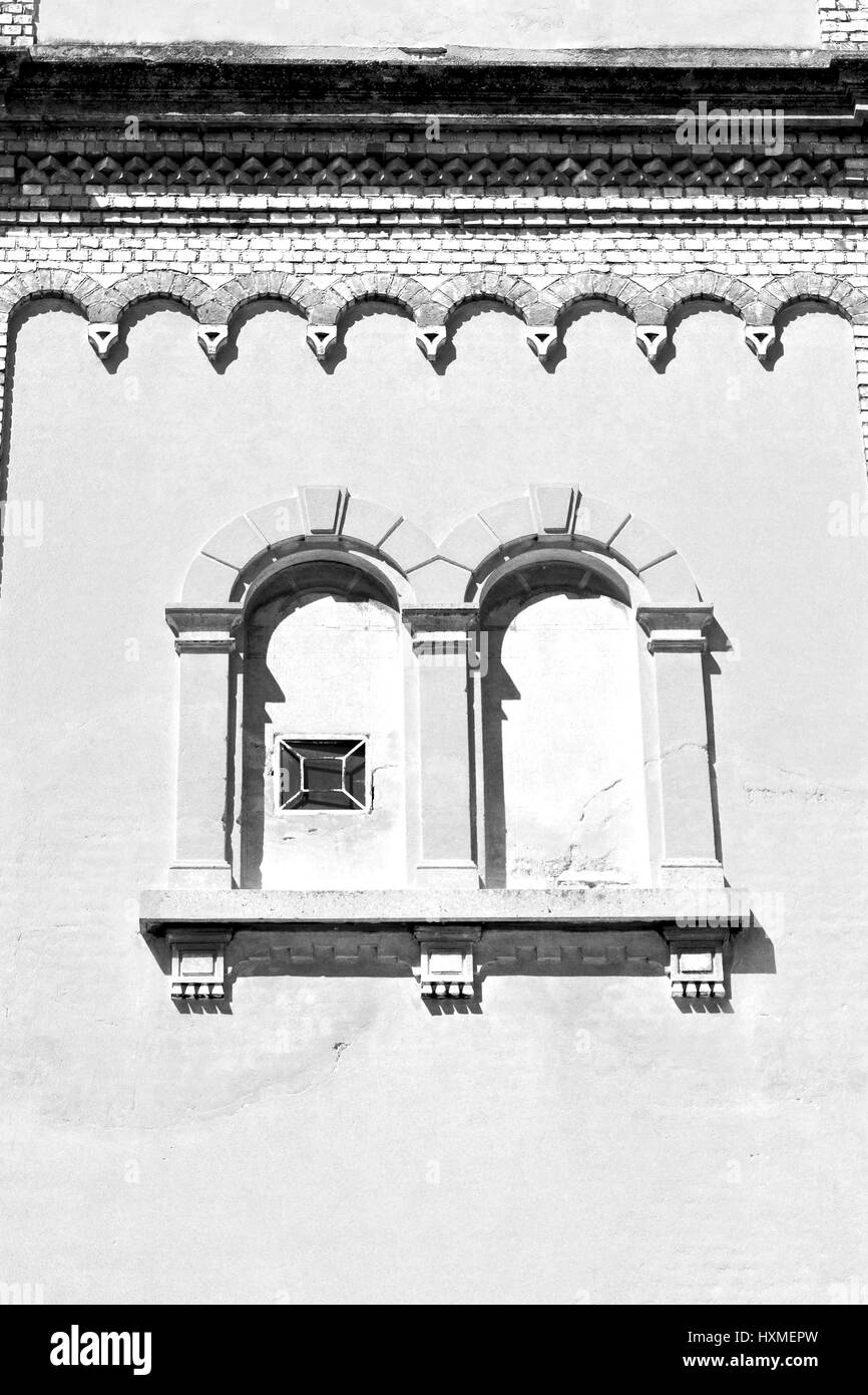 in italy antique historical medieval decoration wall and window Stock ...