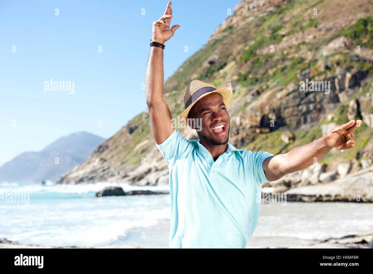 Male confidence beach hi-res stock photography and images - Alamy