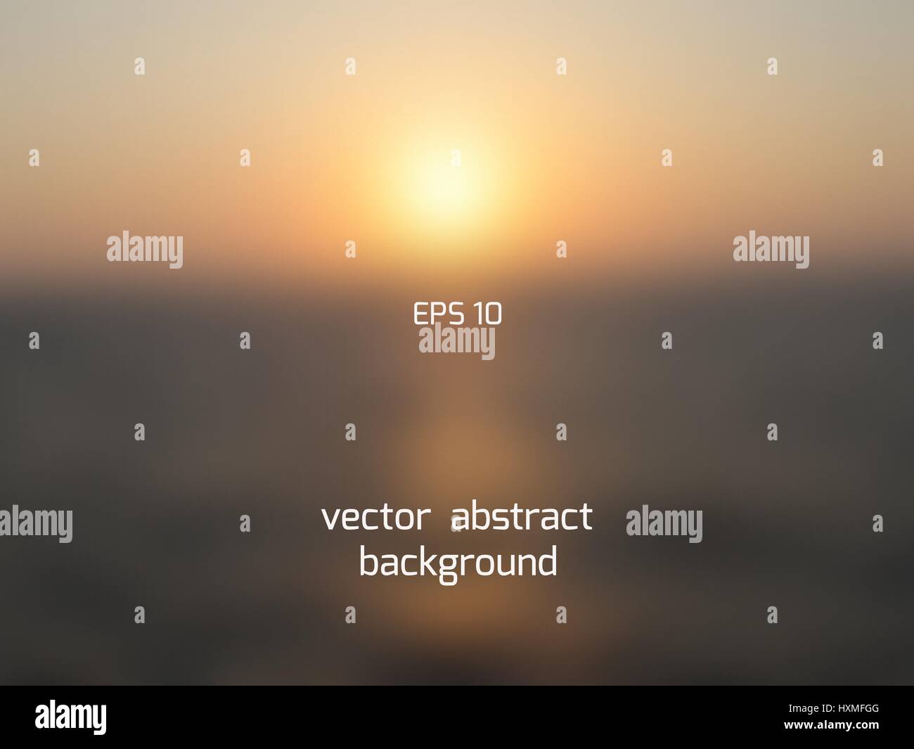 Sunset over sea abstract smooth blur gradient mesh background Stock ...