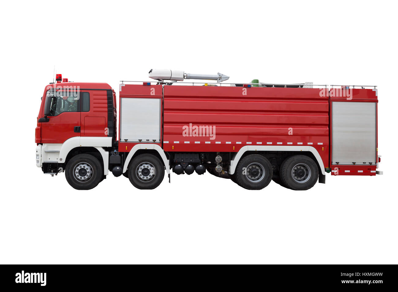 Side view fire engine Cut Out Stock Images & Pictures - Alamy