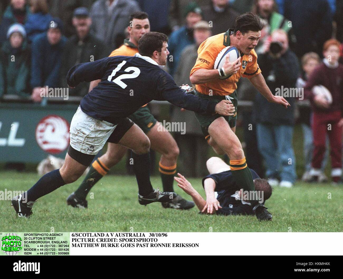 MATTHEW BURKE RONNIE ERIKSSON SCOTLAND A V AUSTRALIA RU 31 October 1996 ...