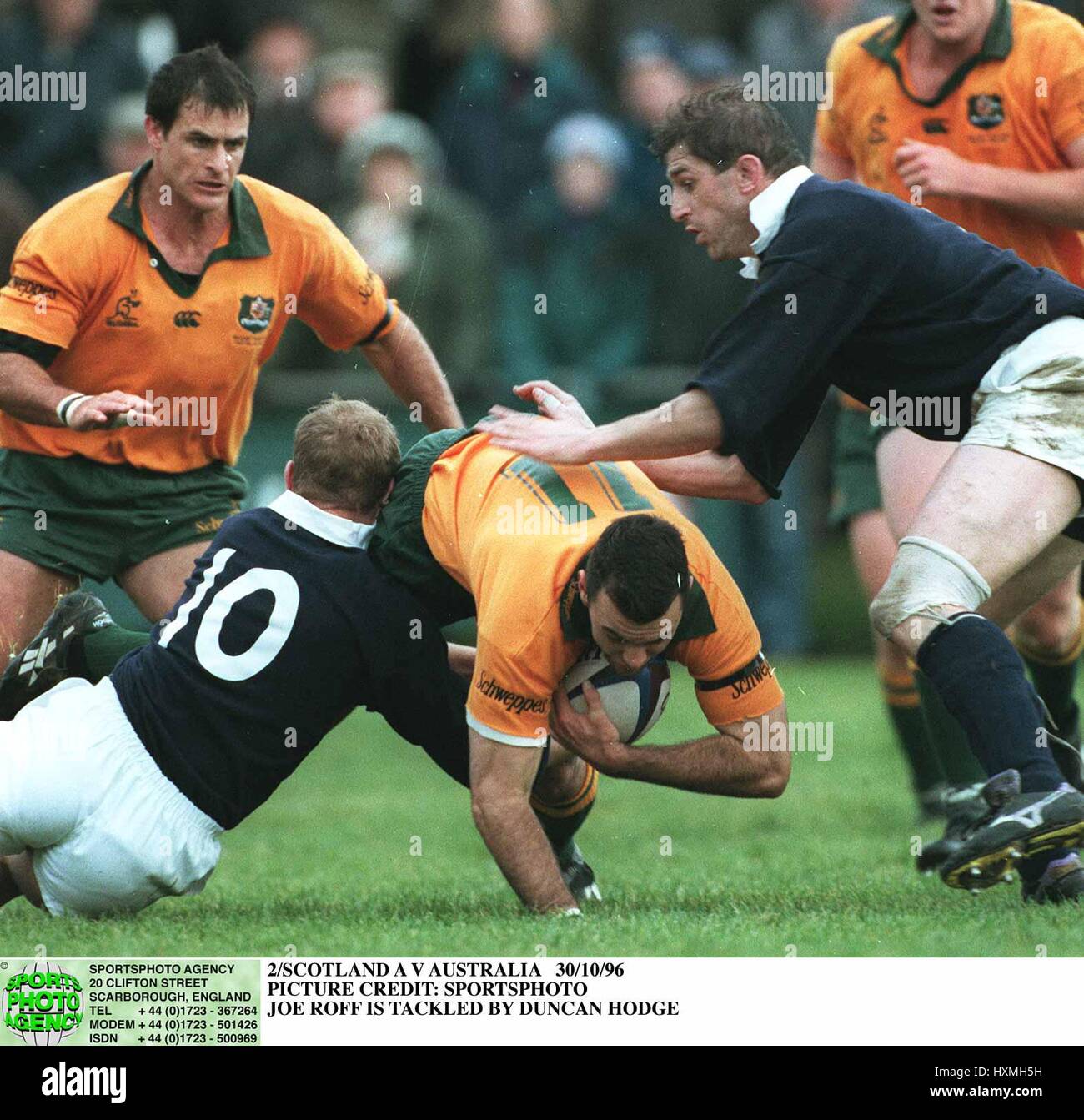 JOE ROFF & DUNCAN HODGE SCOTLAND A V AUSTRALIA RU 31 October 1996 Stock ...