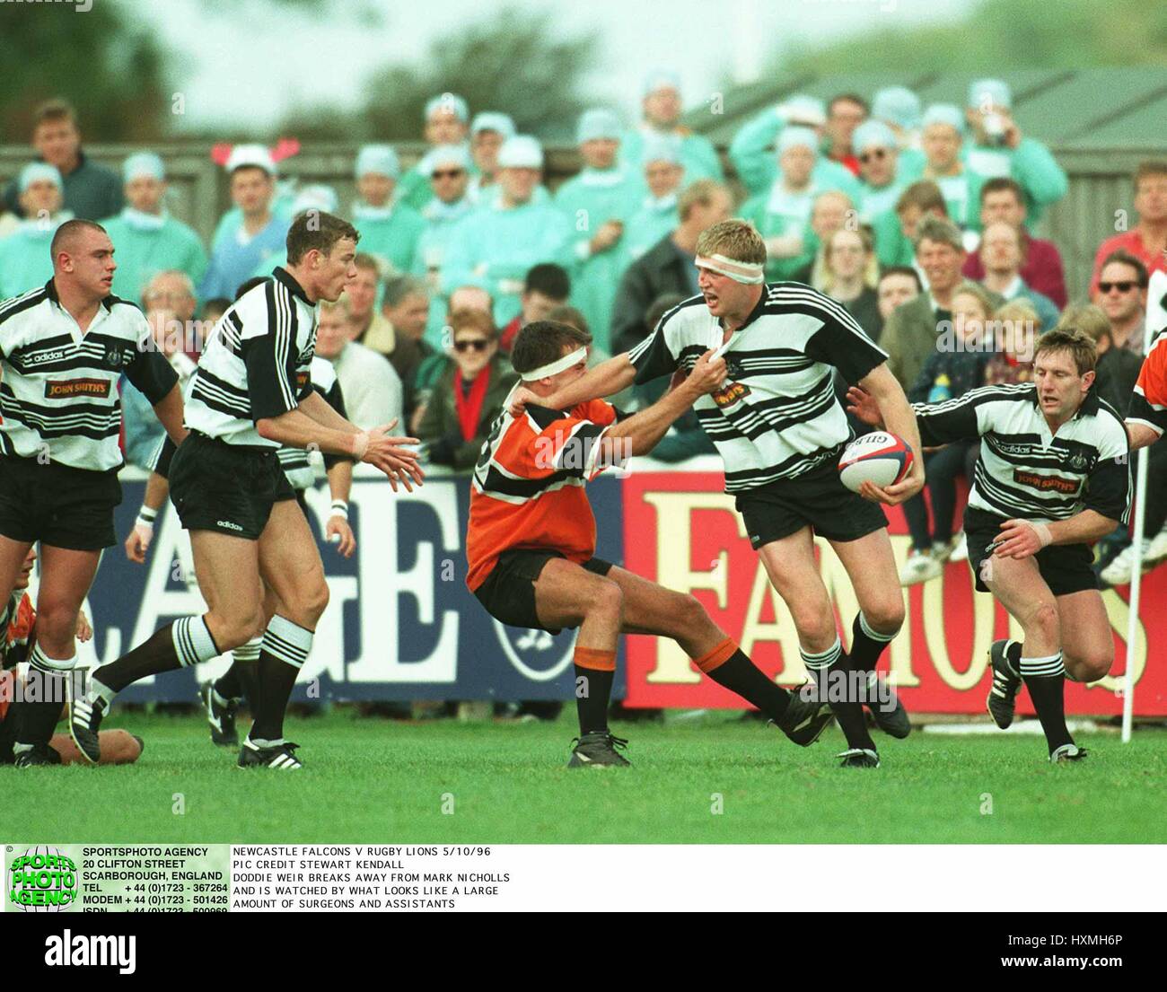 DODDIE WEIR & MARK NICHOLS NEWCASTLE RU V RUGBY RU 05 October 1996 ...