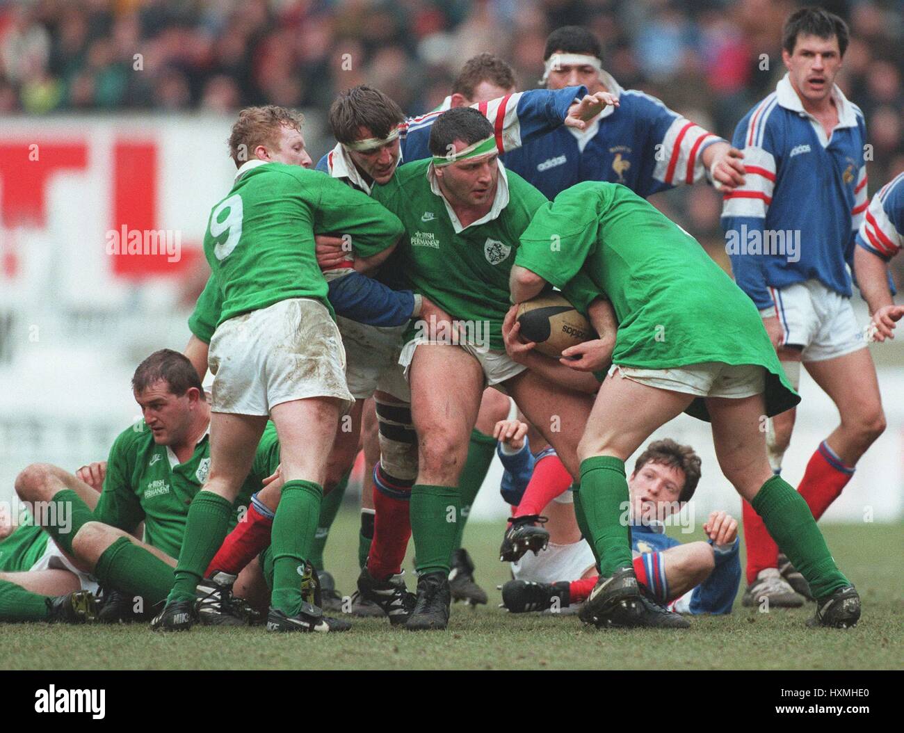 NICK POPPLEWELL TERRY KINGSTON IRELAND V FRANCE FIVE NATIONS 19 ...