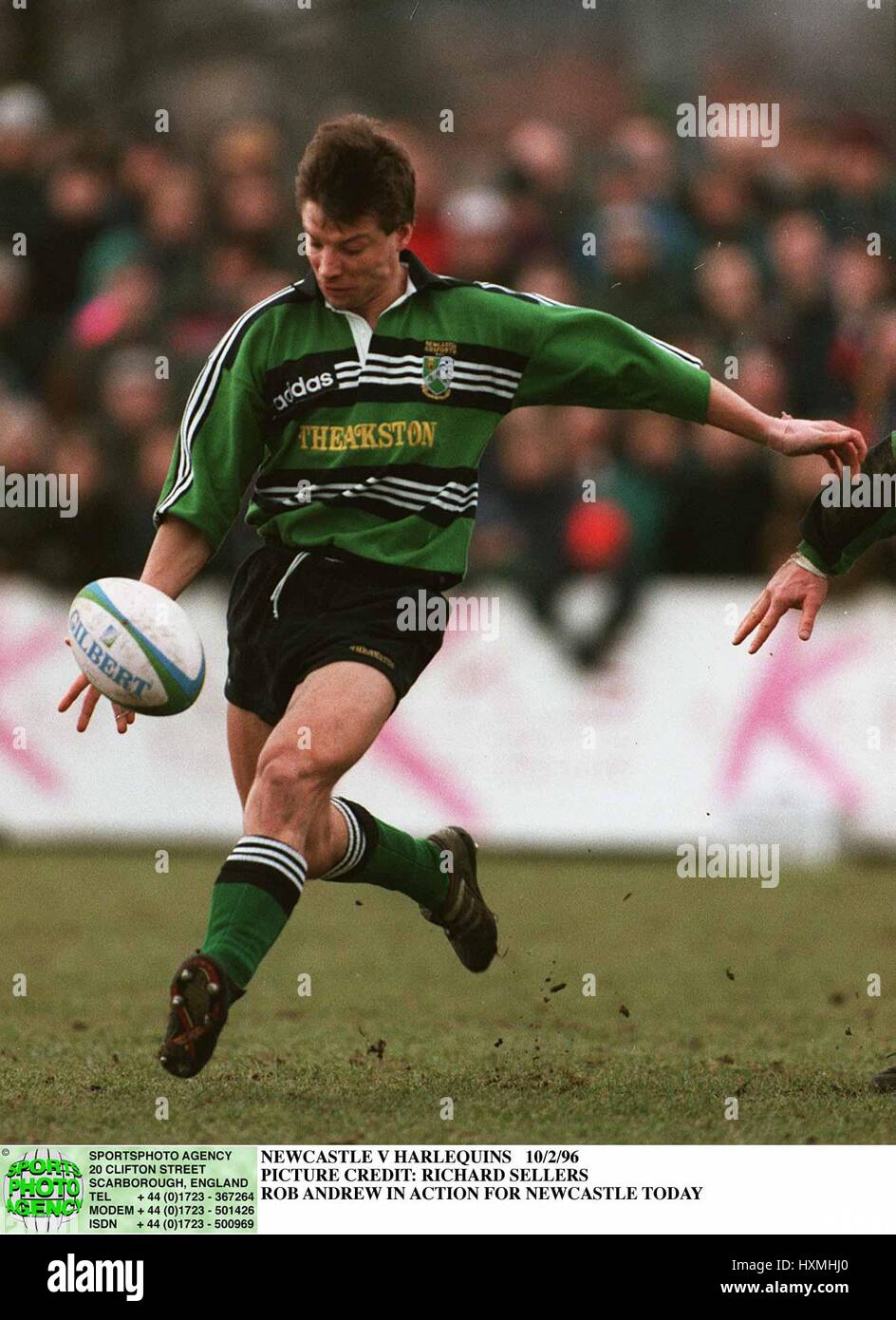 ROB ANDREW NEWCASTLE GOSFORTH RU 12 February 1996 Stock Photo - Alamy