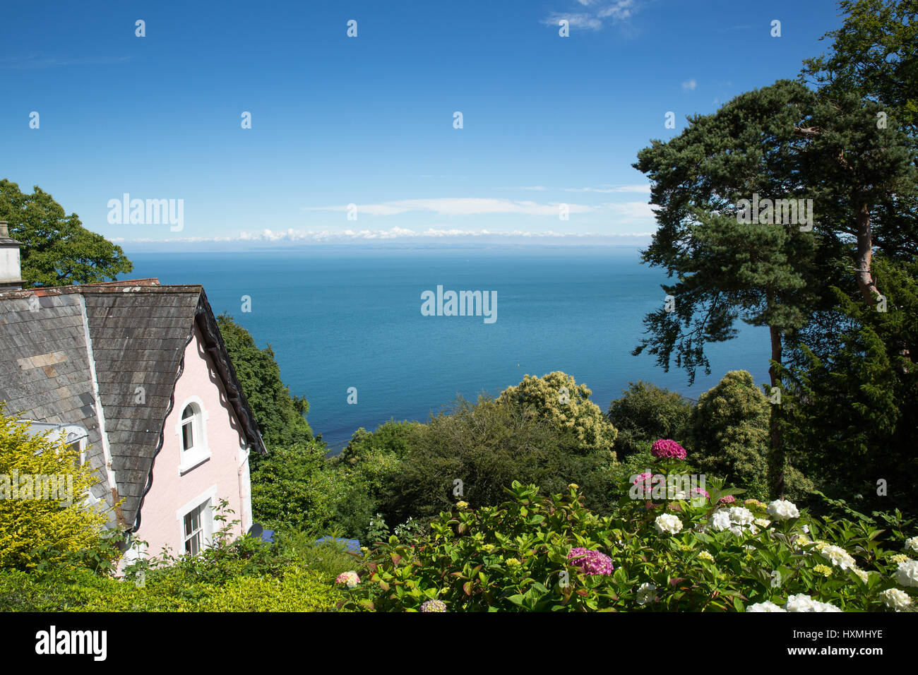 Lynton Devon summer Stock Photo - Alamy