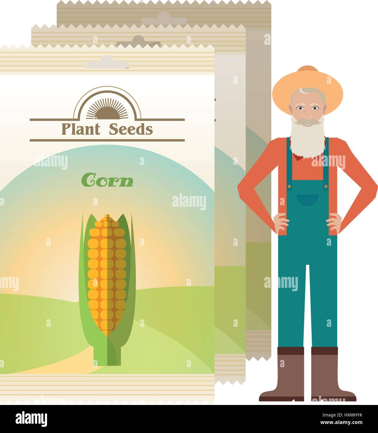 Pack of Corn seeds icon Stock Vector Image & Art - Alamy