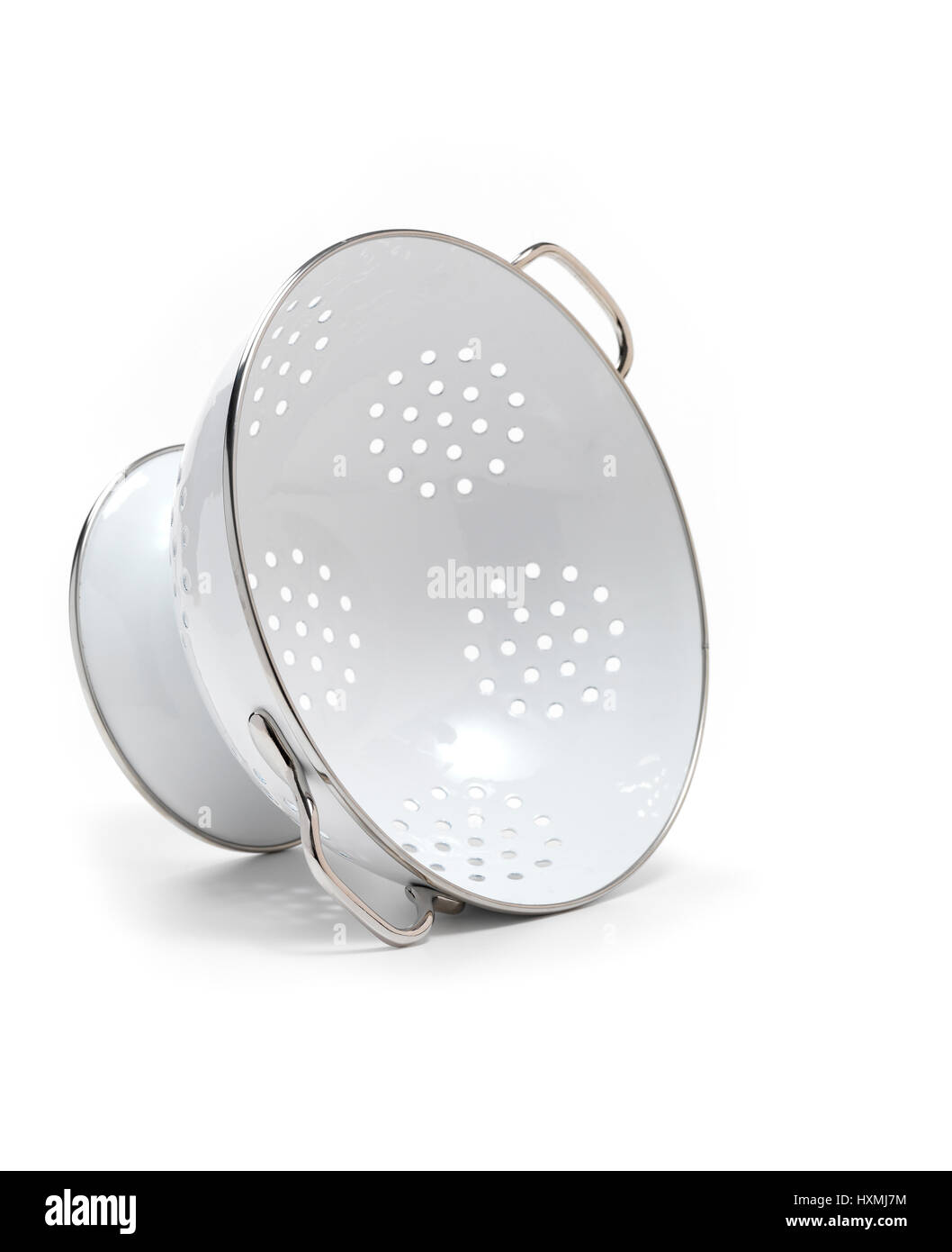 Isolated white Colander Stock Photo - Alamy