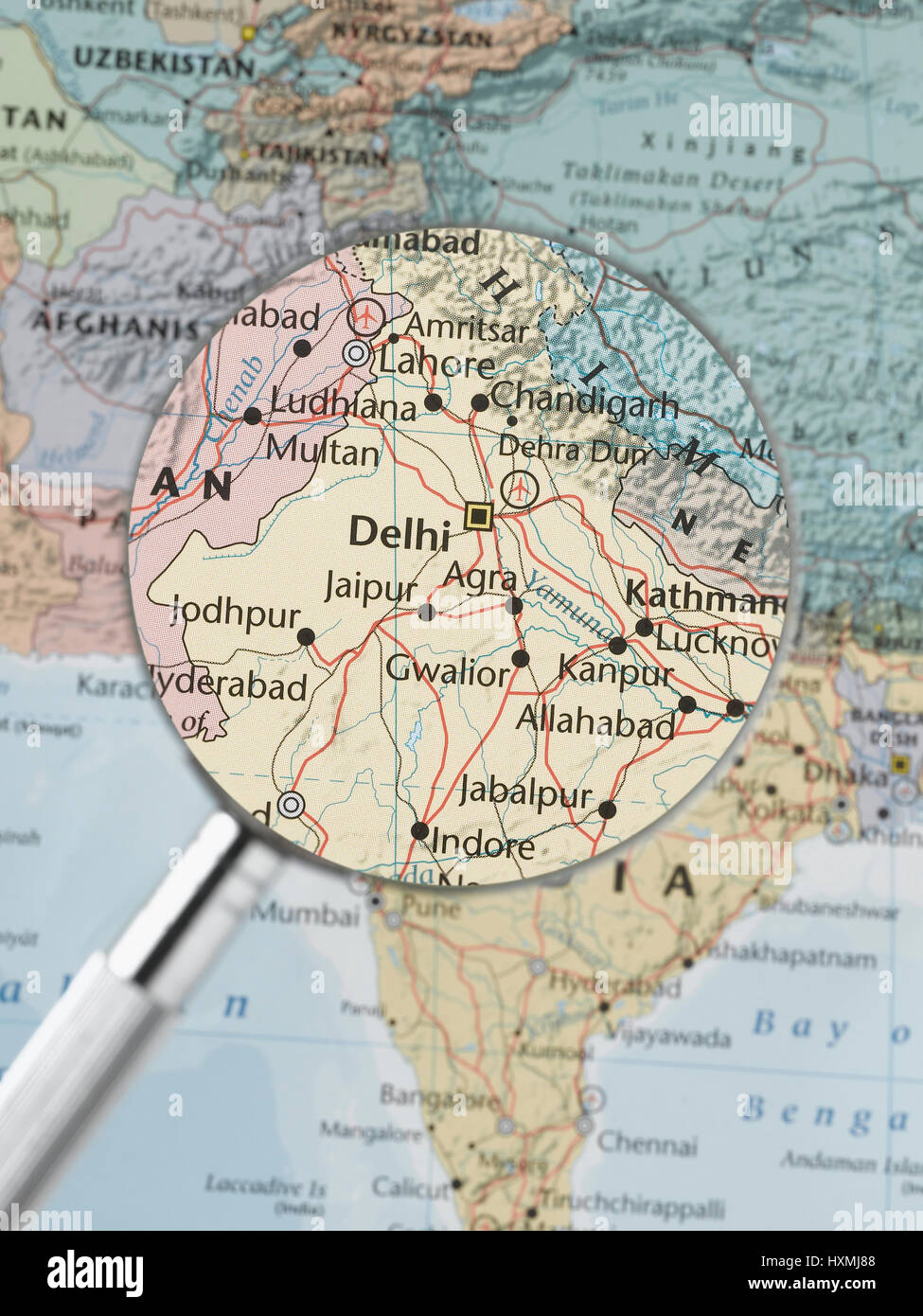 Delhi district map hi-res stock photography and images - Alamy