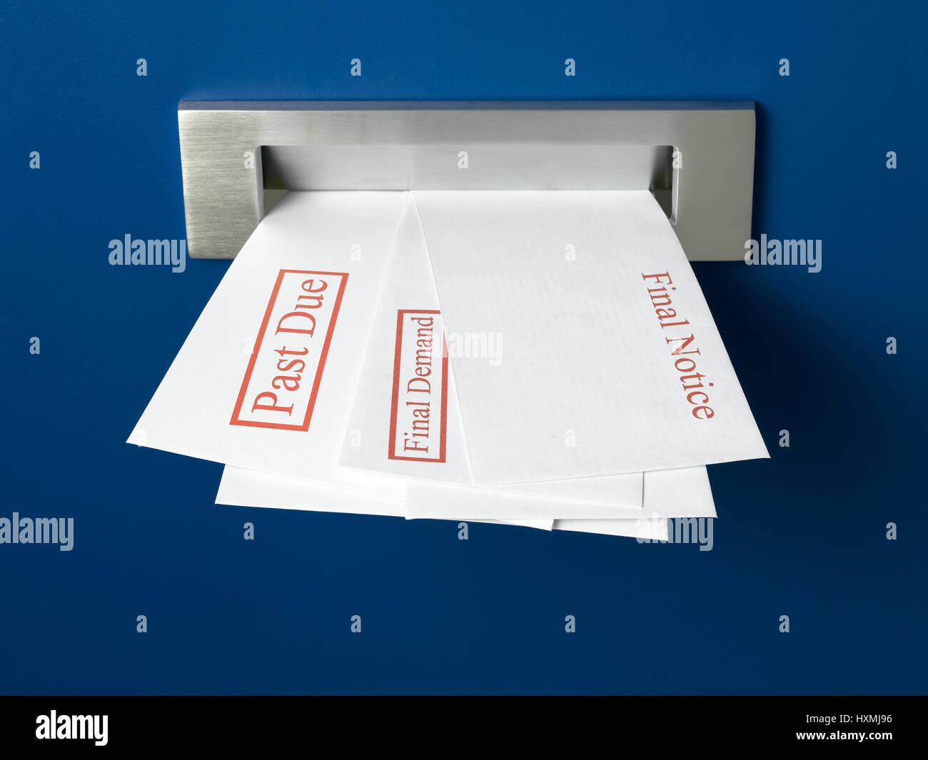 Letter box with mail Stock Photo - Alamy