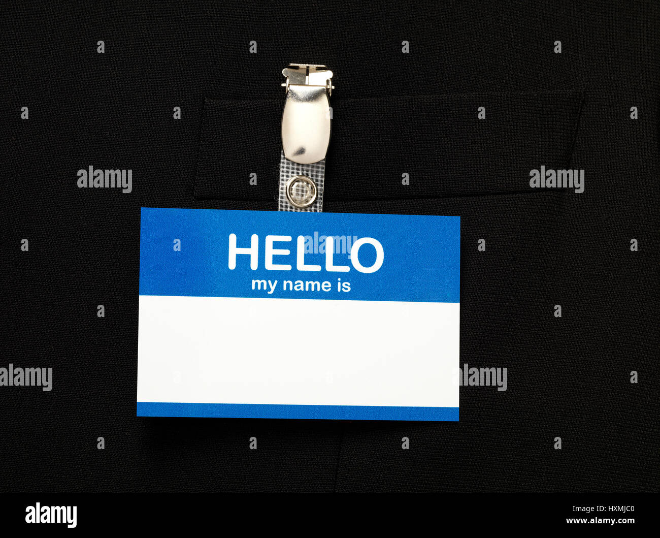 Blank Name Tag Stock Photo - Alamy