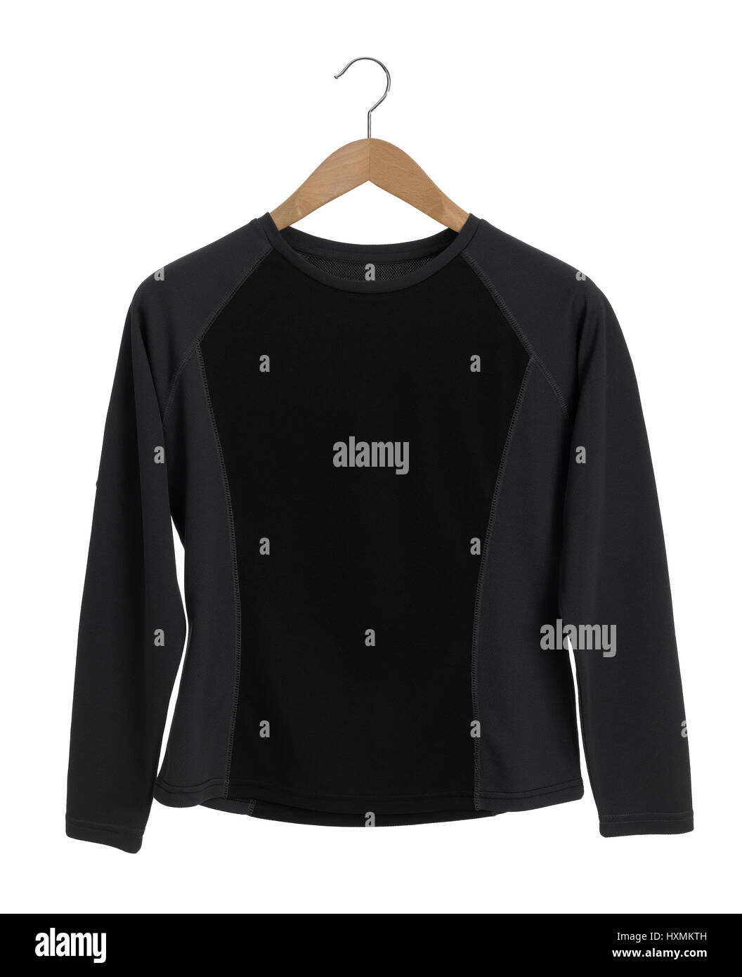 Black isolated t-shirt Stock Photo - Alamy