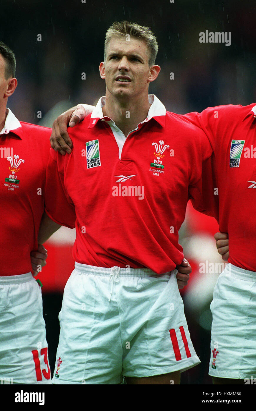DAFYDD JAMES WALES & LLANELLI RU 01 October 1999 Stock Photo - Alamy