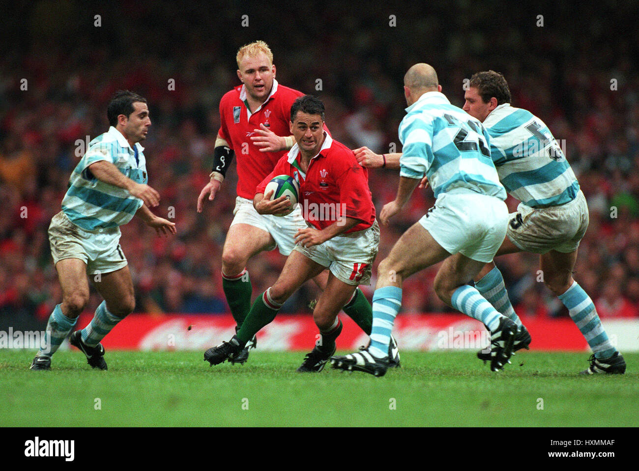 SHANE HOWARTH BREAKS THROUGH WALES V ARGENTINA RU 01 October 1999 Stock ...