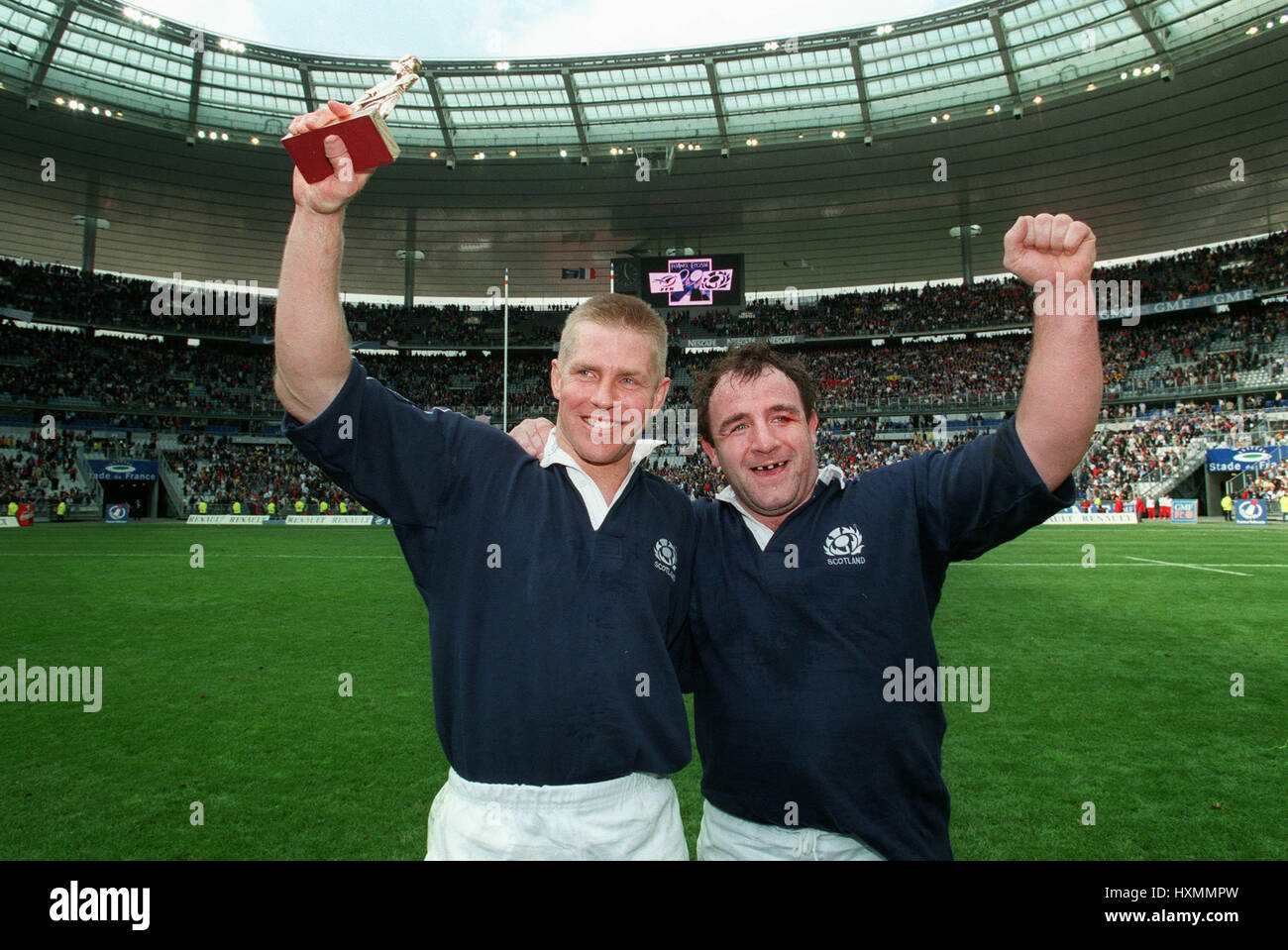G.METCALFE & HILTON CELEBRATE FRANCE V SCOTLAND 10 April 1999 Stock ...