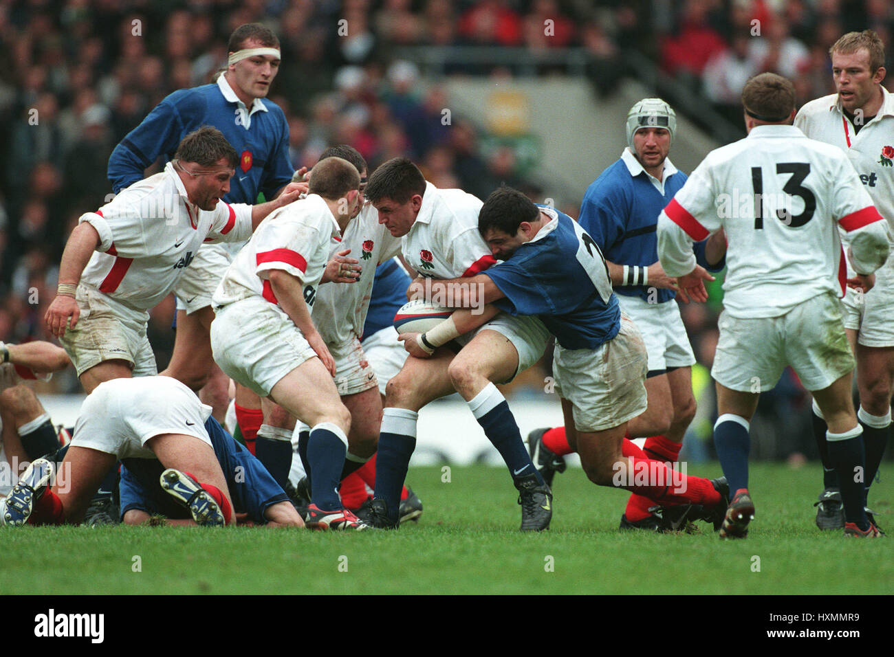 MARTIN CORRY & RAPHAEL IBANEZ ENGLAND V FRANCE 20 March 1999 Stock ...