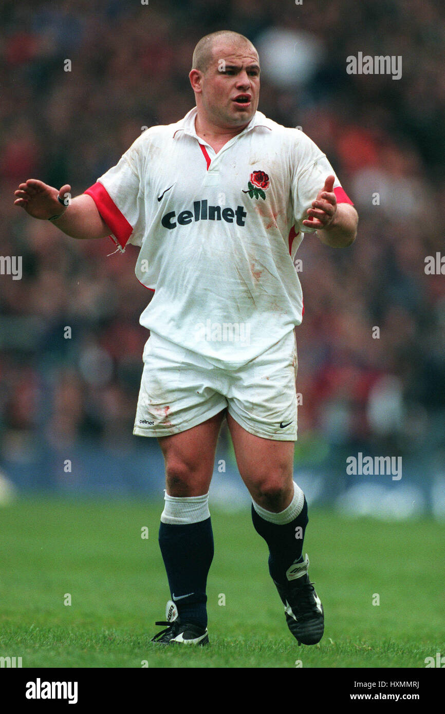 RICHARD COCKERILL ENGLAND & LEICESTER RU 20 March 1999 Stock Photo - Alamy