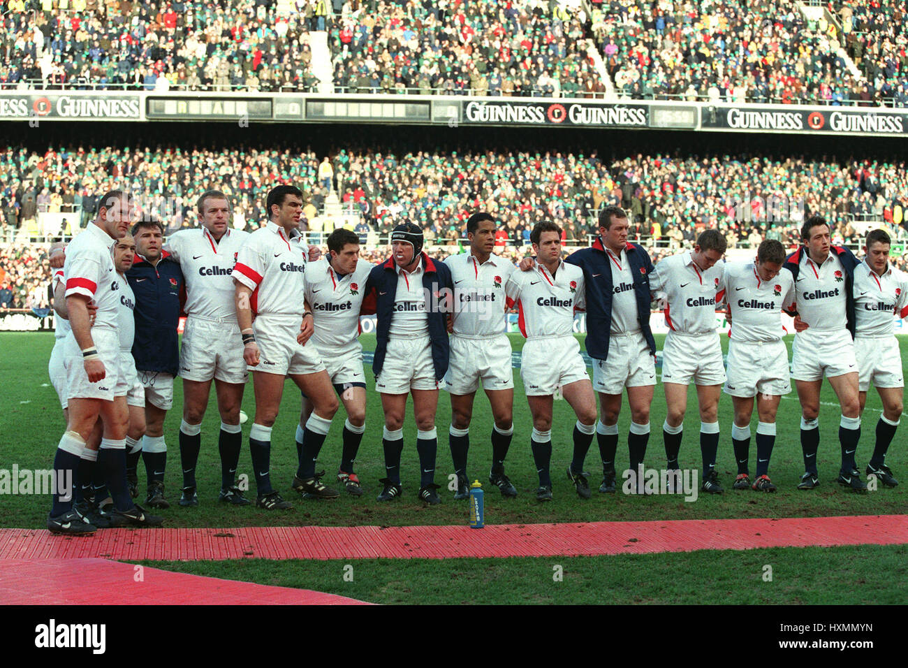 ENGLAND TEAM LINE UP IRELAND V ENGLAND 06 March 1999 Stock Photo - Alamy