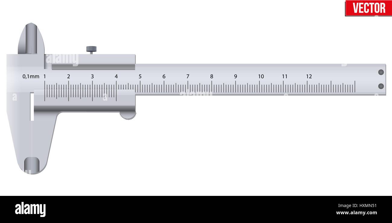 Vernier caliper scale Stock Vector Images - Alamy