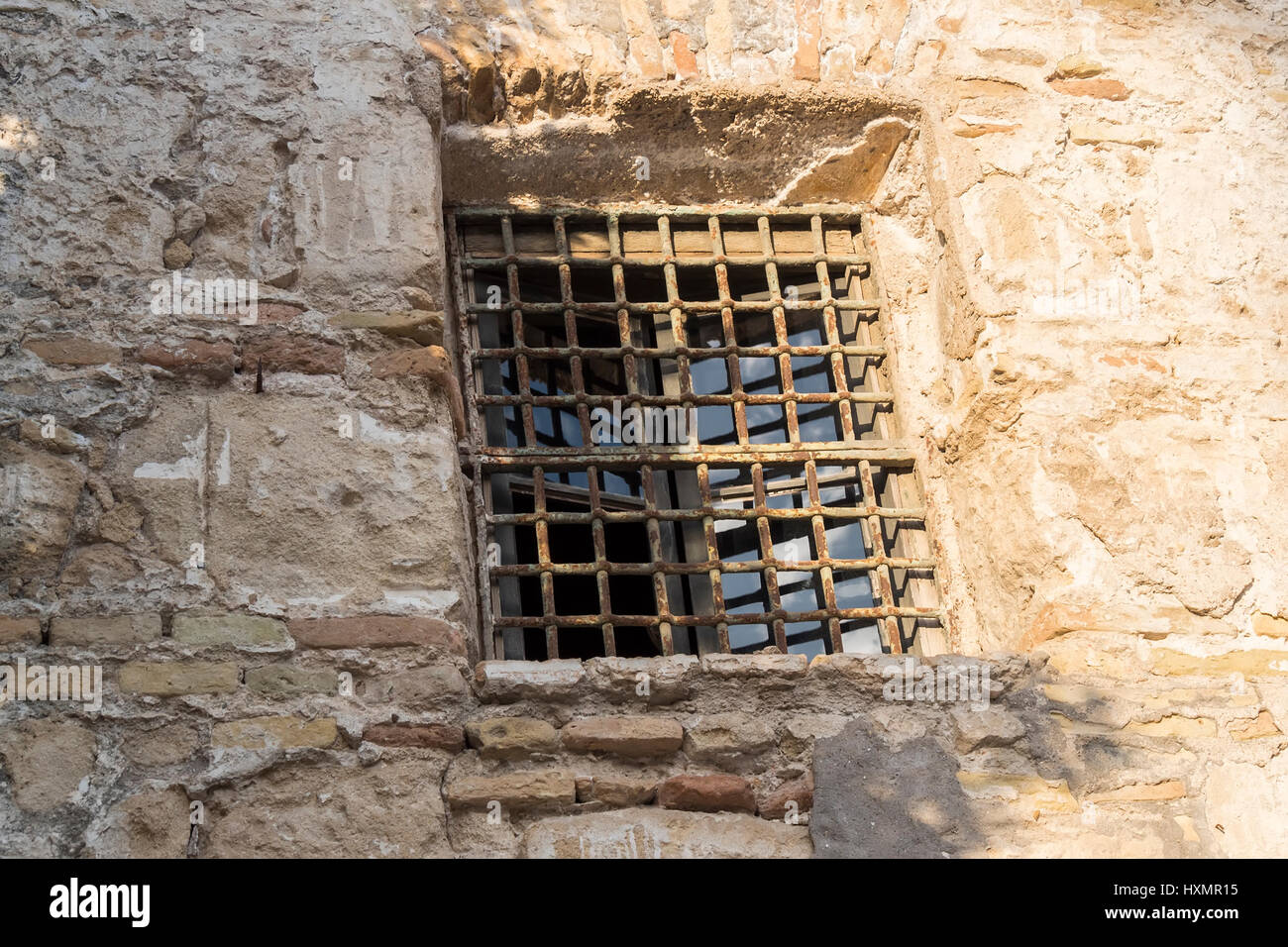 Window bars in facade of old house Stock Photo - Alamy