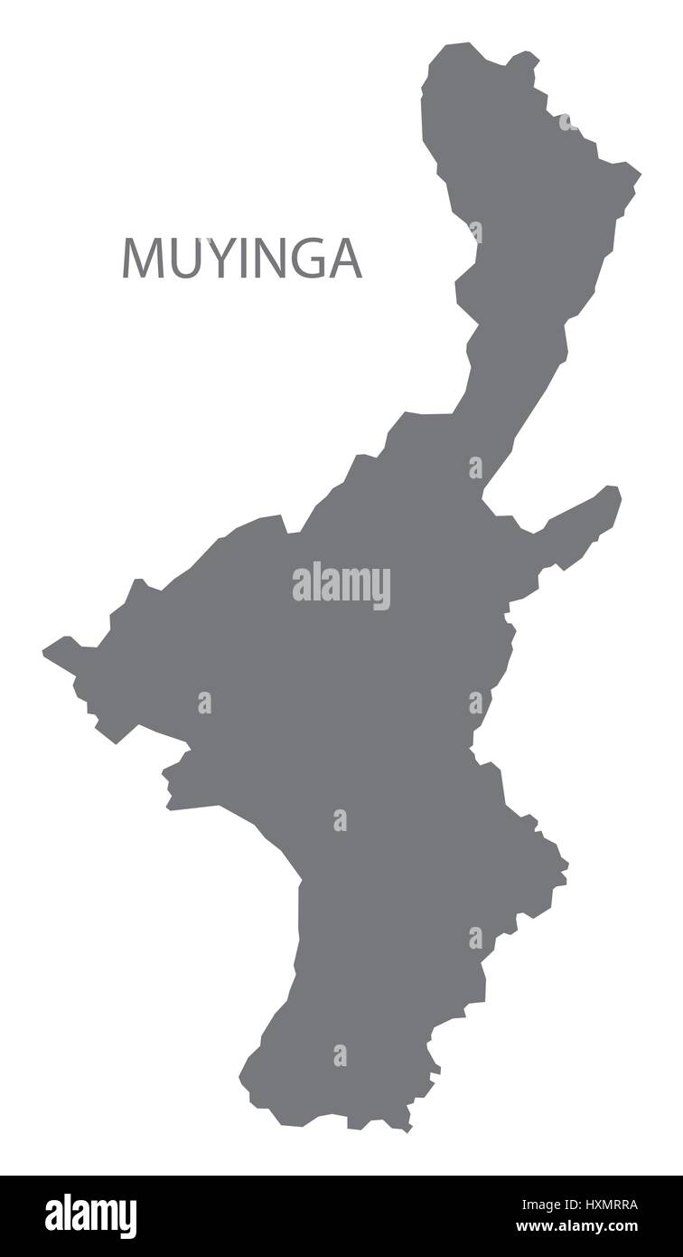 Muyinga Burundi Province Map Grey Illustration Silhouette Stock Vector